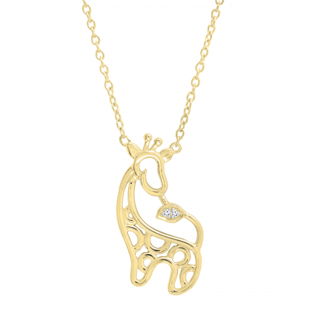 14k gold giraffe necklace store