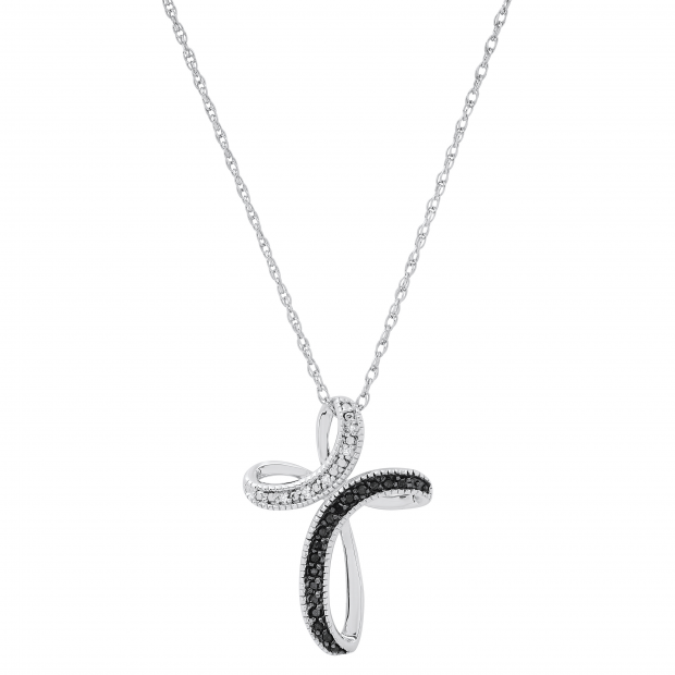 Buy Ladies Infinity Cross Religious Pendant for Her with Round Diamond ...