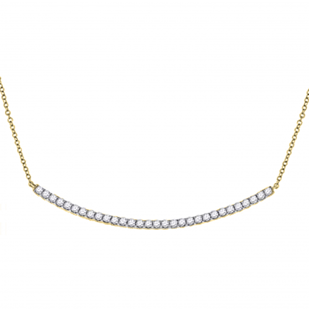 Buy 1.03 Carat (ctw) Round White Diamond Encrusted Arc Pendant 1 CT ...