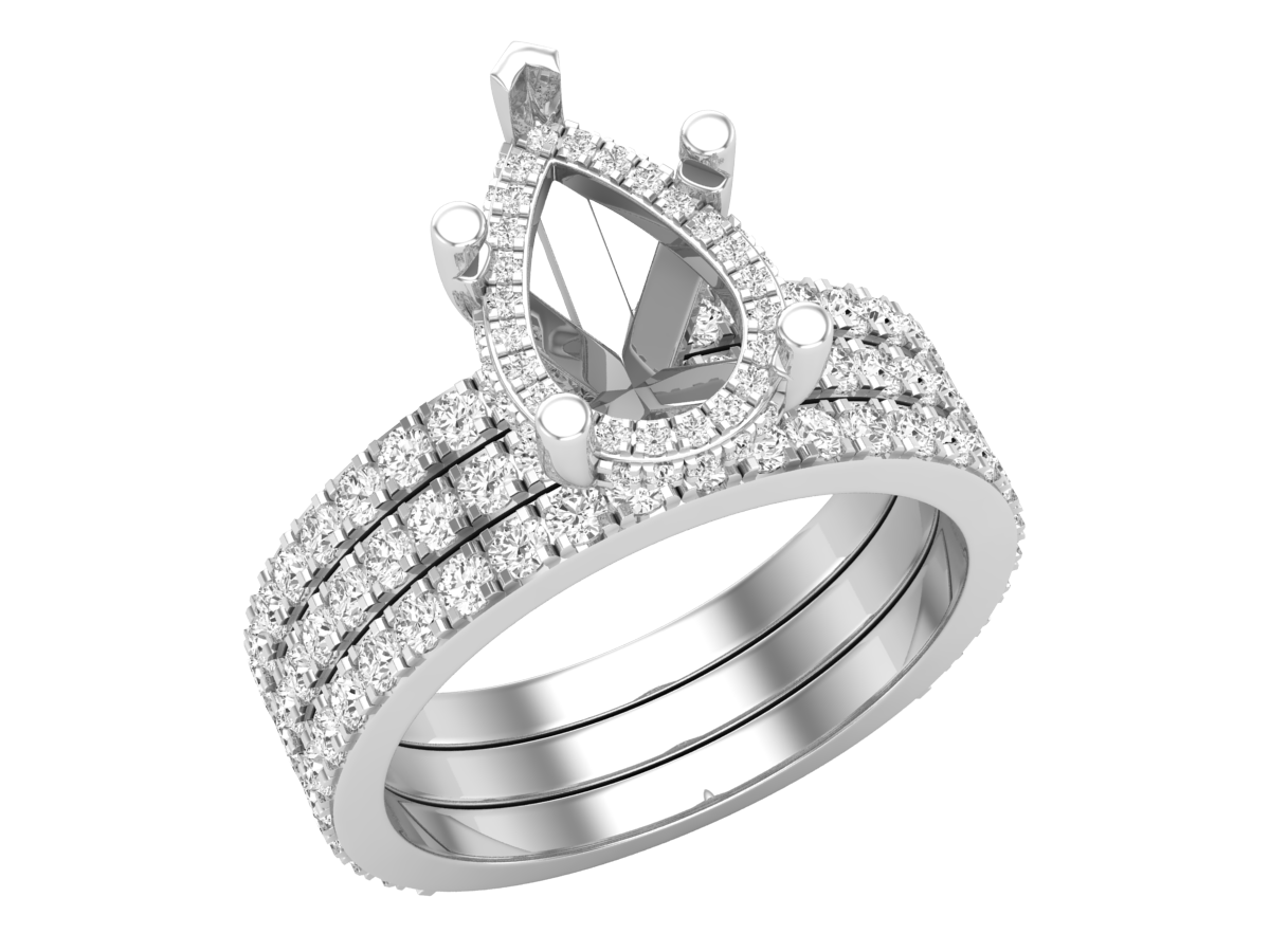 Buy K5271-10KBP size 6.5 with 1/3 center diamond Online at Dazzling Rock